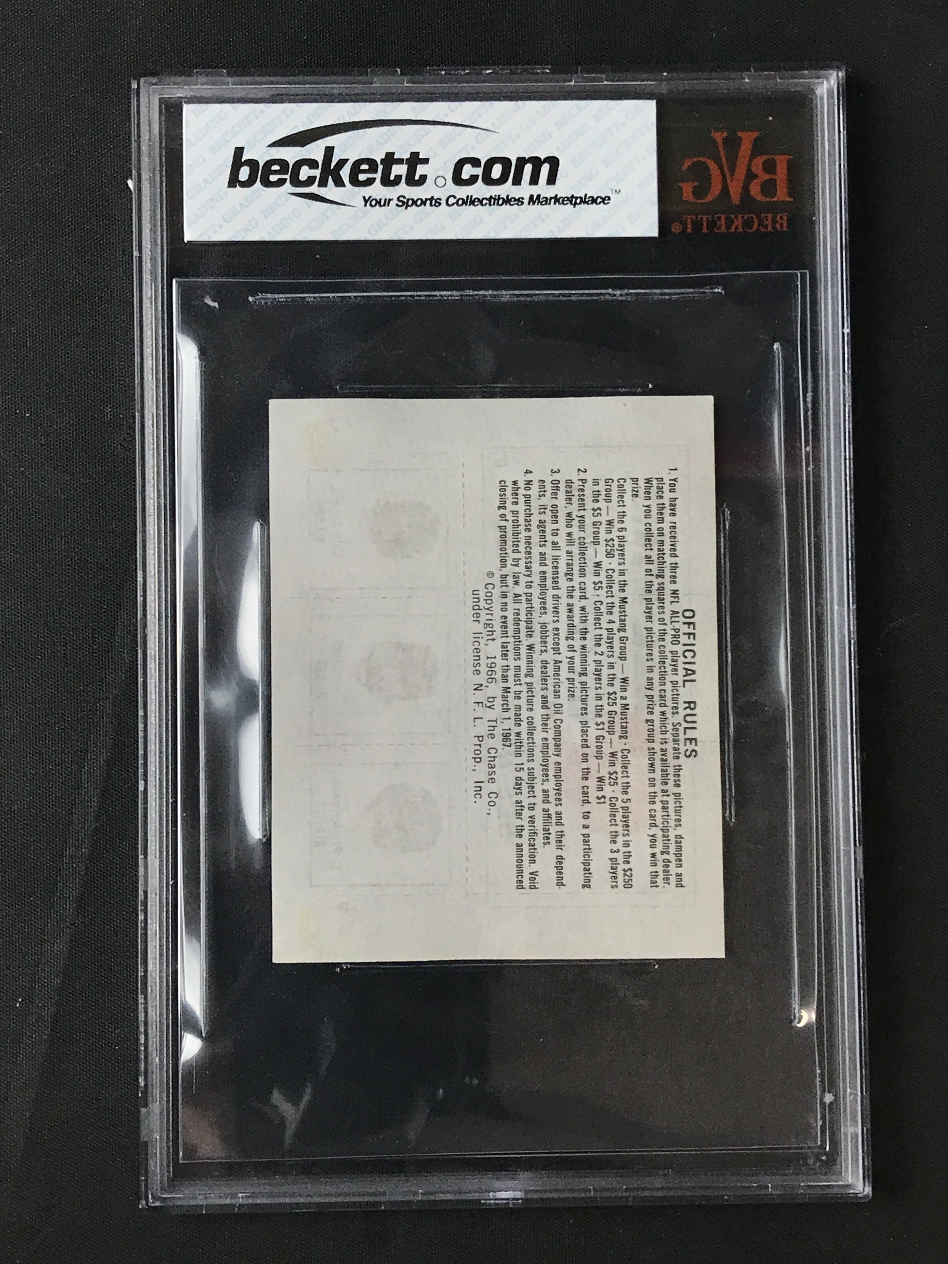 Gale Sayers (Rookie) Sam Huff, etc 1966 American Oil Panel BVG 7 Chica ...