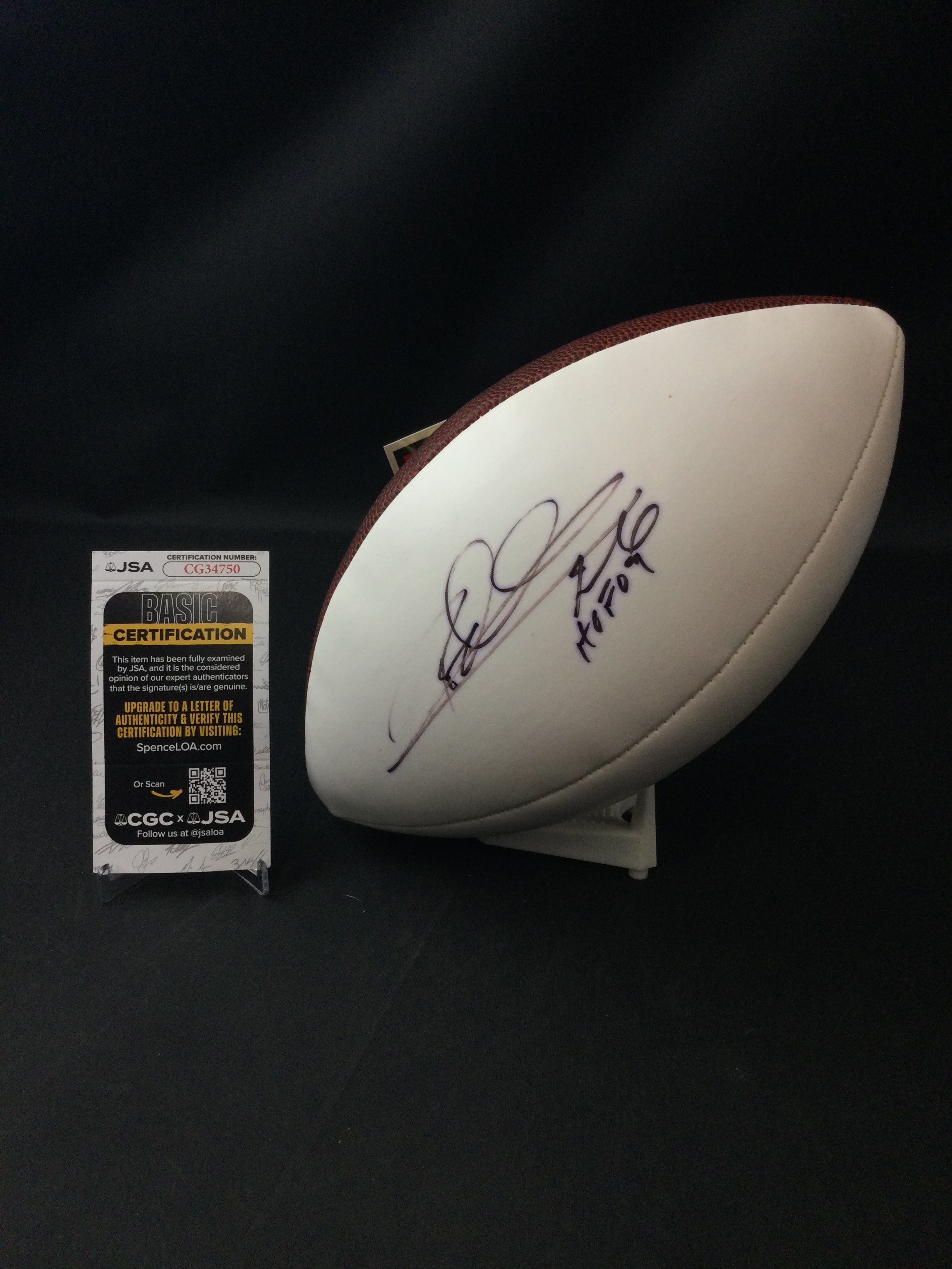 Rod Woodson Signed Football "HOF 09" Pittsburgh Steelers Autograph JSA ...