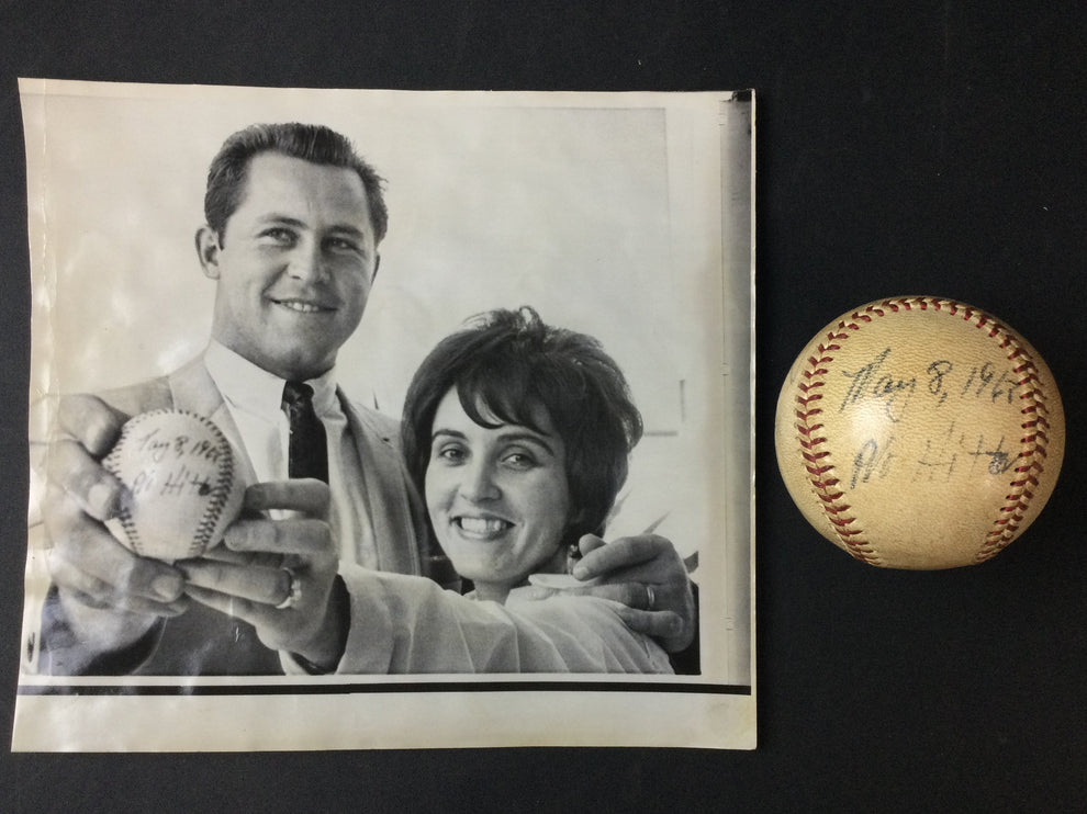 Jim "Catfish" Hunter Perfect Game Baseball Final Pitch 1968 Photo Matc ...